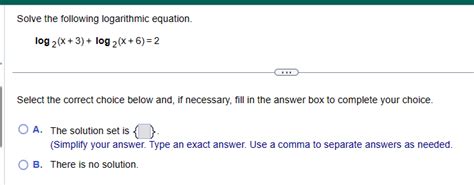 Solved Solve The Following Logarithmic Chegg Com