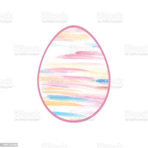 행복한 부활절 달걀 추상분홍색 파란색 노란색 줄무늬가 파스텔 색상의 패턴으로 흰색 배경에 고립되어 있습니다 아이콘 휴일 기호 수채화 일러스트레이션 엽서 디자인용 4월에 대한
