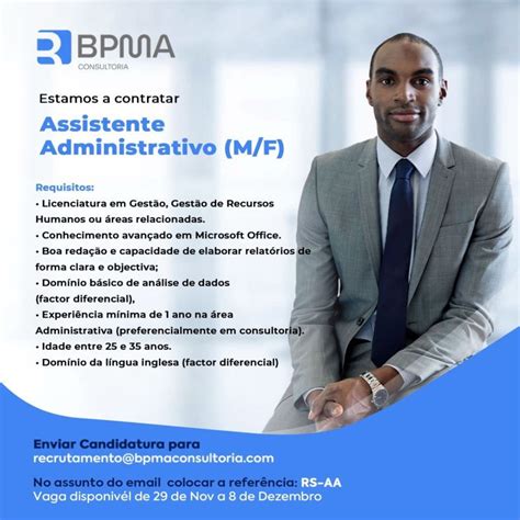 Vaga Para Assistente Administrativo Mf Empregos Yoyota Angola