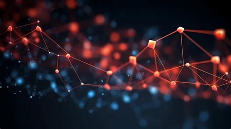 Premium Ai Image Technology Abstract Background With Moving Dots And Lines Network Connection