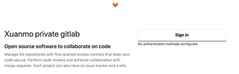 解决 Gitlab 出现 No authentication methods configured 的情况 Xuanmo Blog