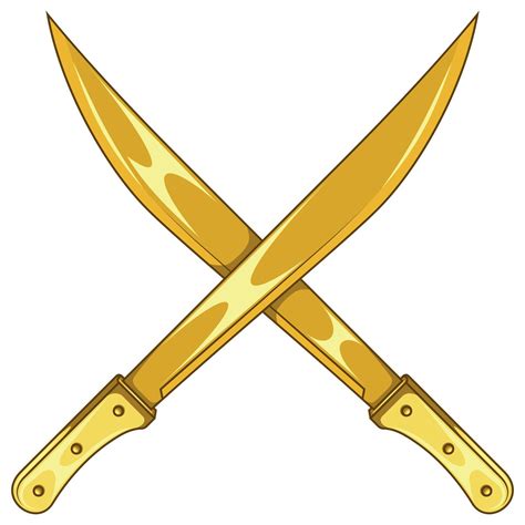 White Weapon With Metal Blade Machetes For Agricultural Work Crossed