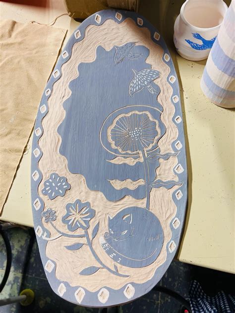 Sgraffito Plate Got Fired Rceramics