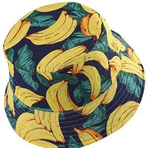 Accessories Mens Green Blue Banana Pattern Bucket Hat Nwt Poshmark