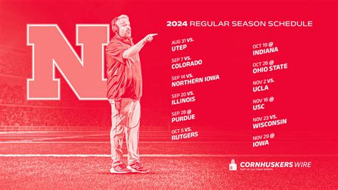 Downloadable 2024 Nebraska Cornhuskers Football Schedule Yahoo Sports
