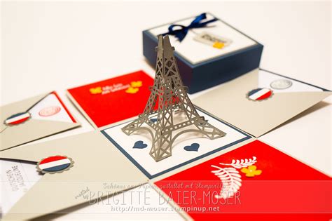 Explosionsbox Eiffelturm Mediendesign Moser Explosion Box Exploding Boxes Card Craft