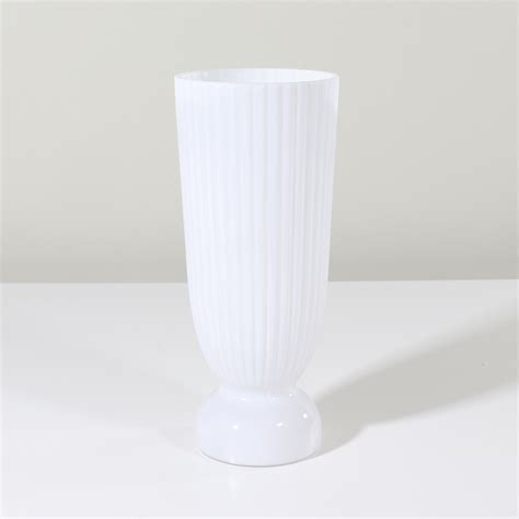 Fluted Milk Glass Vase Fourth Interiors