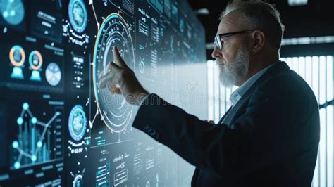 Senior Data Analyst Interpreting Information On Screens Aig41 Stock