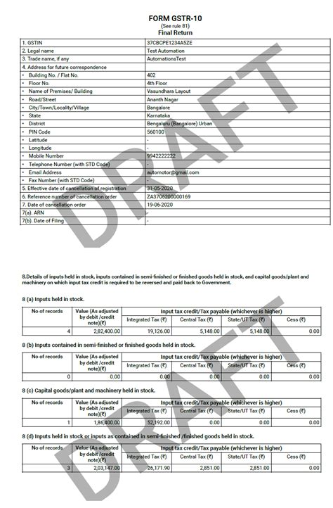 How To File Gstr 10 On The Gst Portal