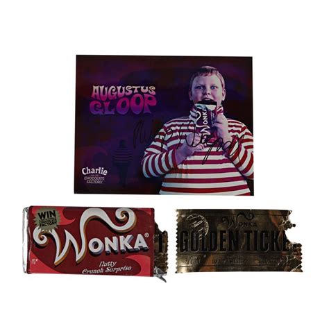 Lot 977 Augustus Gloop Philip Wiegratz Bitten Chocolate Bar And Pair