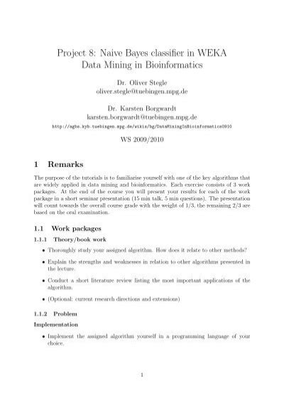 Project 8 Naive Bayes Classifier In Weka Data Mining In