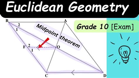 Euclidean Geometry Midpoint Theorem Grade 10 Youtube