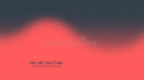 Pop Art Dots Halftone Pattern Smooth Curved Border Vector Abstract Background Stock Vector