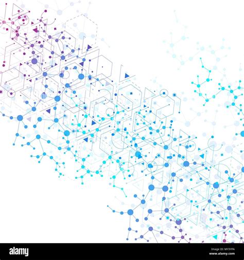Structure Molecule And Communication Dna Atom Neurons Abstract Polygonal Structure With