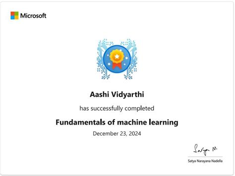 Microsoftlearn Machinelearning Artificialintelligence Azureai Aashi Vidyarthi