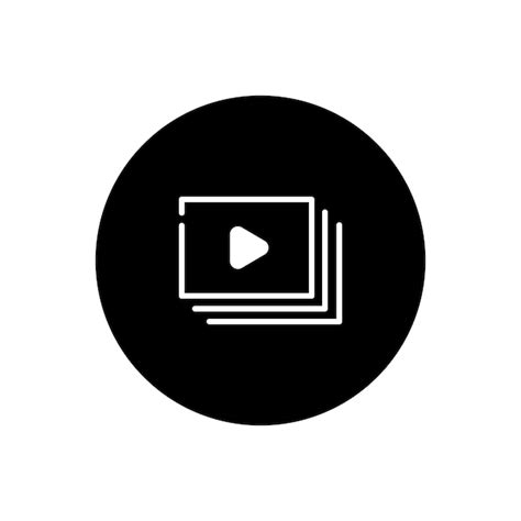 Ícono Del Reproductor De Medios Vector Premium
