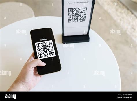 Qr Code Payment E Wallet Man Scanning Tag Accepted Generate Digital Pay Without Moneyscanning