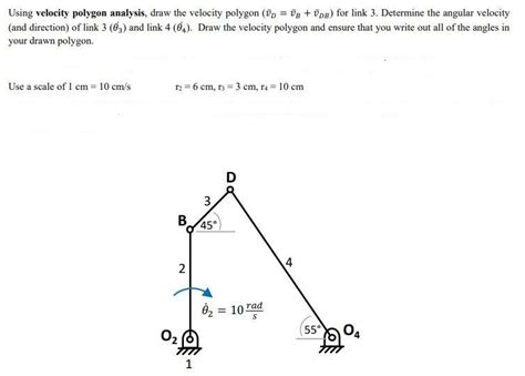 Solved Using Velocity Polygon Analysis Draw The Velocity