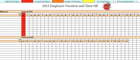 Tracking Employee Time Off Excel Template — Db Tracking Employee Time Off Excel Template — Db