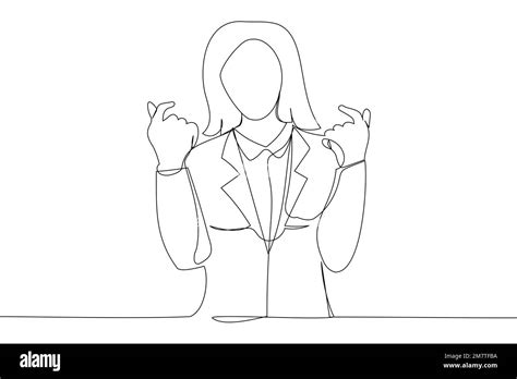 Businesswoman Showing Korean Finger Hearts Express Sympathy Or Like