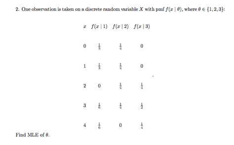 Solved One Observation Is Taken On A Discrete Random