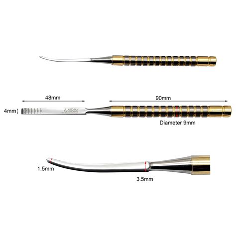 Artman Instruments Curved Chisel For Bone Splitting 4 Mm Single