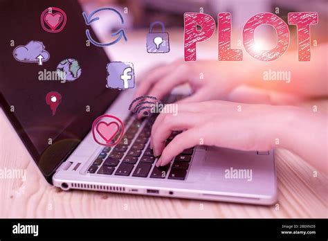 Text Sign Showing Plot Business Photo Showcasing Sequence Of Events Inside A Story Where Each