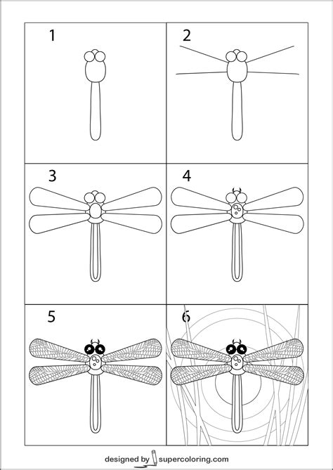 Comment Dessiner Une Libellule Facilement Jeux De Réflexion