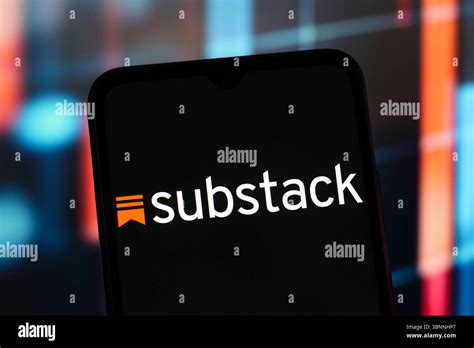 In This Photo Illustration The Substack Logo Is Seen Displayed On A Smartphone Screen Stock