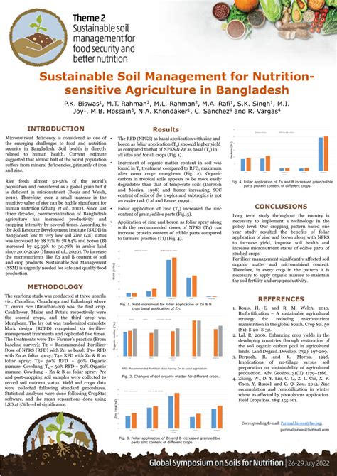 PDF Sustainable Soil Management For Nutrition Sensitive Agriculture In Bangladesh