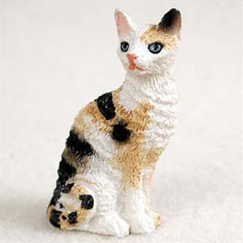 Tortoise Cornish Rex Cat Figurine
