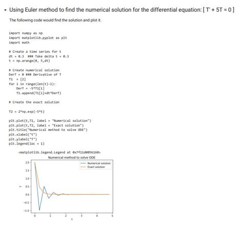 Rizwan Karim On Linkedin Solving Ordinary Differential Equation With