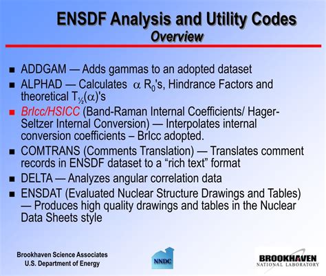 Ppt Ensdf Analysis And Utility Codes Powerpoint Presentation Free