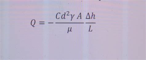 Solved Write An Equation To Calculate Hydraulic Conductivity