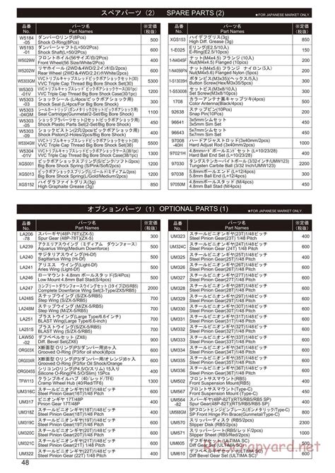 Kyosho Ultima RB6 6 Parts List 34302 RCScrapyard Radio Controlled Model Archive