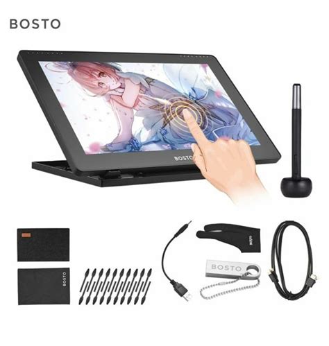 드로잉태블릿 드로잉패드 필기용 그림 타블렛 Bosto 16hd 156 인치 Ips 그래픽 드로잉 태블릿 디 티몬