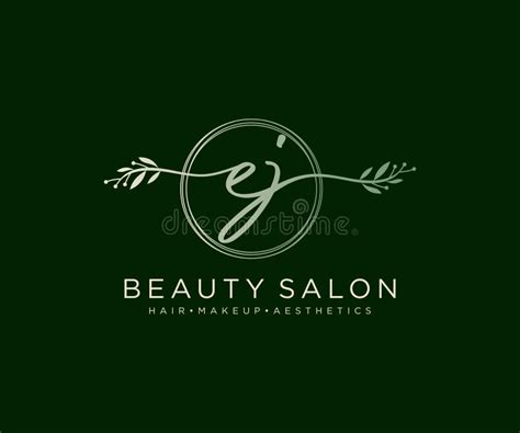 Initial Ej Feminine Logo Collections Template Handwriting Logo Of
