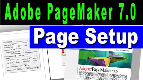 Adobe Pagemaker 7 0 Page Setup Youtube