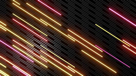 3d 렌더링 화면에 네온 불빛을 깜박이는 전구와 같은 주황색 빨간색 사각형이있는 추상적 인 간단한 기하학적 배경 3d 오브젝트가 있는 창의적인 심플 모션 디자인 Bg