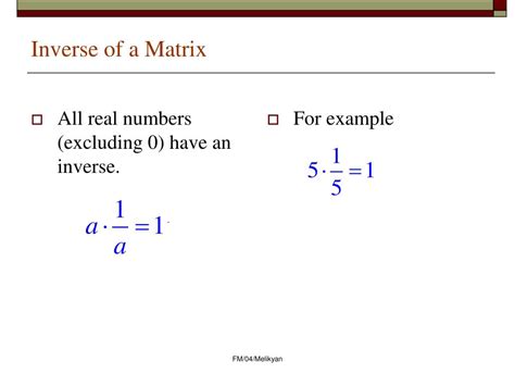 ppt matrices inverse matrix powerpoint presentation free download id 5601422