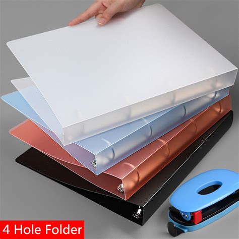 A4 Loose Leaf Folder 4 Hole D Type Punch Clip Binder Document Binders Portfolio Folder File