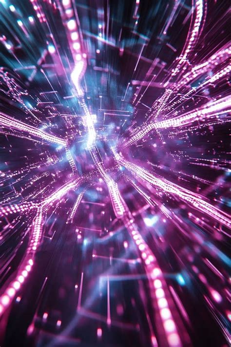 Magnificent Digital Core Visualization Featuring Precisely Arranged Led