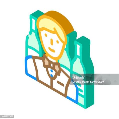 소믈리에 직업 아이소메트릭 아이콘 벡터 일러스트 레이 션 가을에 대한 스톡 벡터 아트 및 기타 이미지 가을 등측투영법 레스토랑 Istock