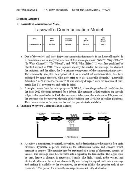 learning activity 1 mil pdf social science