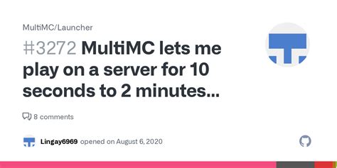 MultiMC Lets Me Play On A Server For 10 Seconds To 2 Minutes And Then