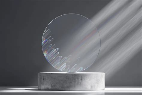 Premium Photo Sophisticated Platform Podium With Crystal Caustic