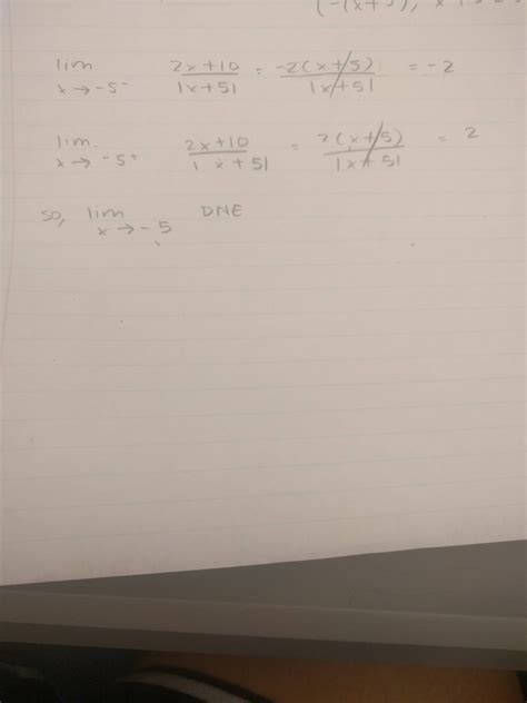 Are The Limits Of Absolute Value Functions Always Dne Calculus