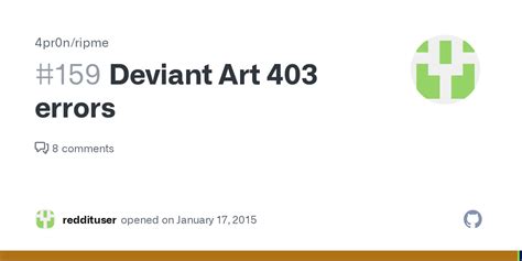 Deviant Art 403 Errors · Issue 159 · 4pr0nripme · Github