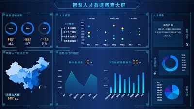 人力资源行业可视化大屏案例模板下载 山海鲸
