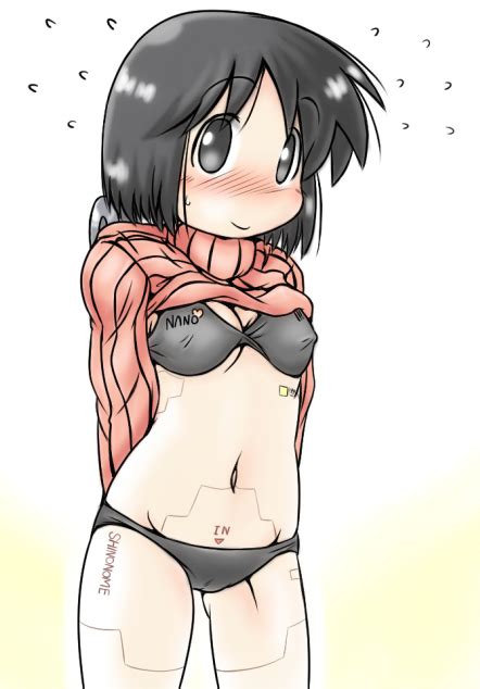 Gaketsu Shinonome Nano Nichijou 1girl Android Bikini Black Eyes